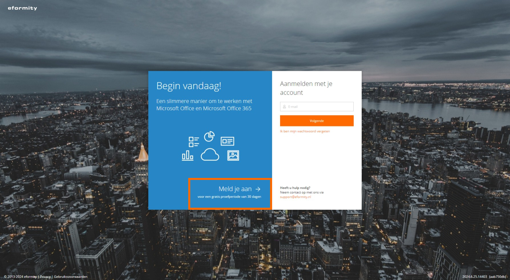 Creating your own (demo) account | eformity documentation