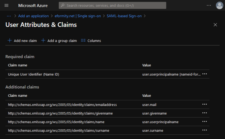 Instellen automatisch aanmelden voor Azure AD | eformity documentatie