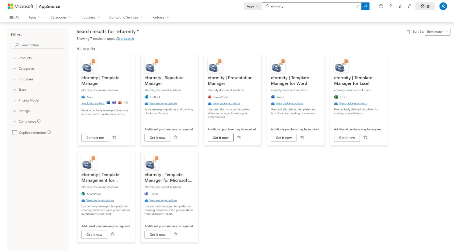 Installation Via The Online Microsoft Appsource Eformity Documentation