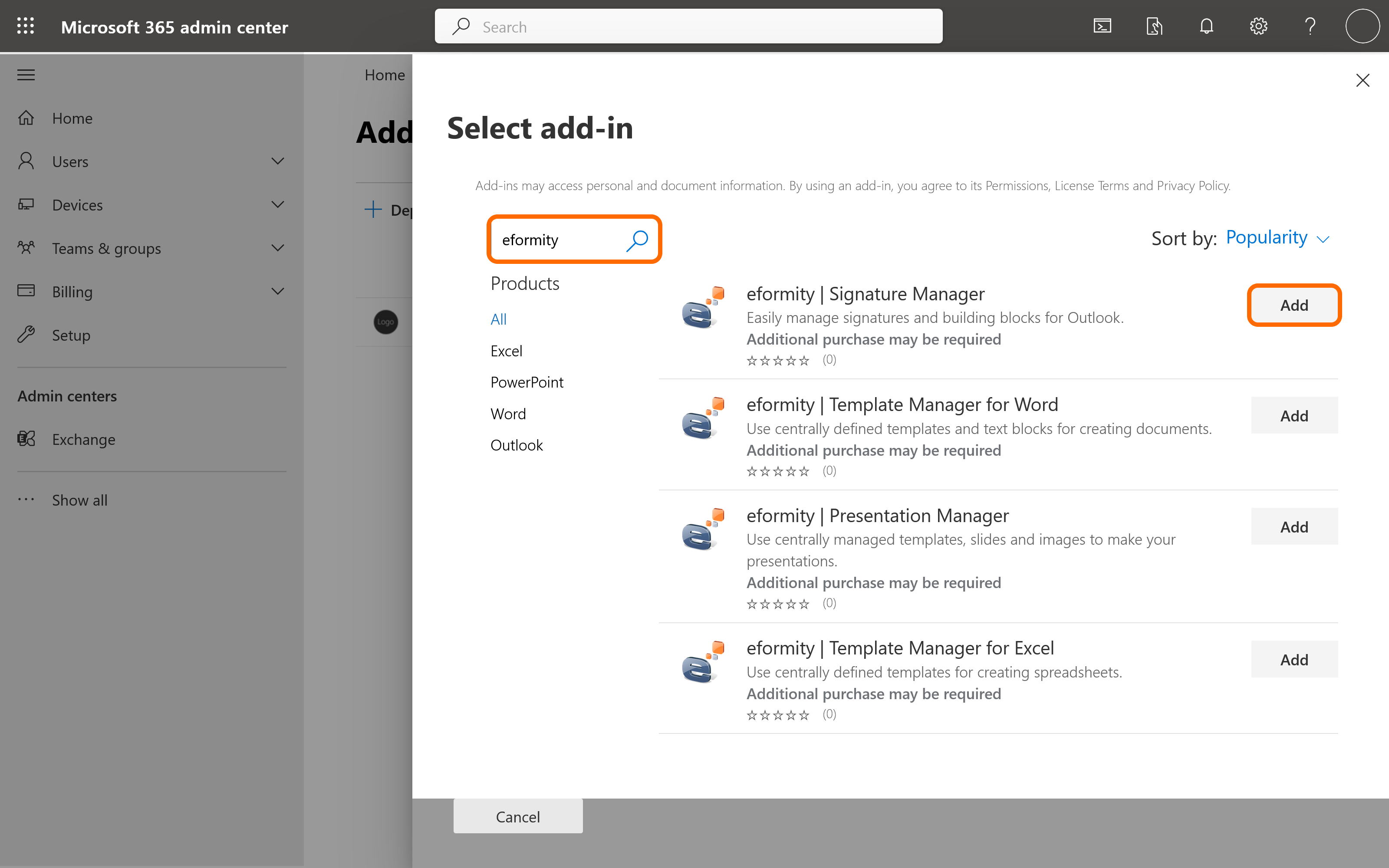 Installation via Microsoft 365 | eformity documentation